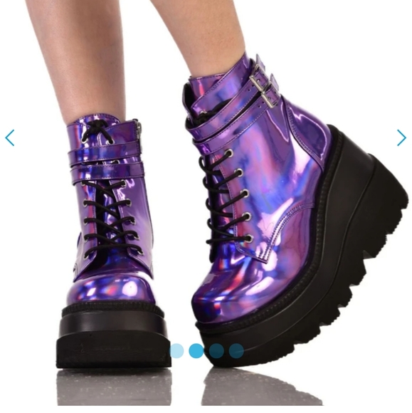 Demonia | Shoes | Demonia X Ihr Super Stacked Purple Holo Platform B ...